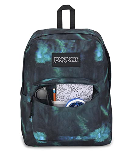 JanSport SuperBreak Plus Backpack with Padded 15-inch Laptop Sleeve and Integrated Bottle Pocket - Spacious and Durable Daypack for Work and Travel - Matrix Glitch
