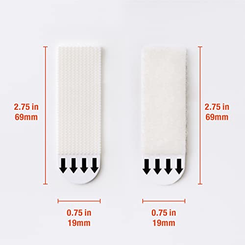 32-Pairs(64 Strips) Medium Picture Hanging Strips Heavy Duty, Hook and Loop Tape, Picture Hanger Damage Free, Water-Resistant Adhesive Strips for Frame Hanging and Christmas Decorations