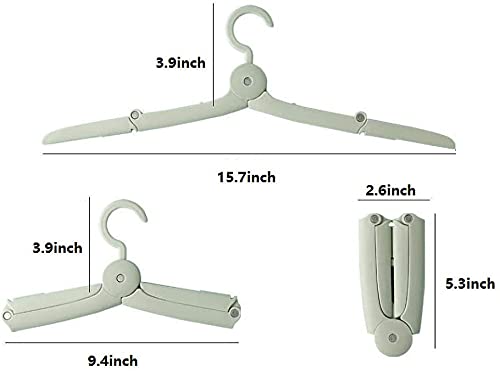 3 Travel Portable Folding Clothes Racks Mini Telescopic Clothes Racks, Folding Portable Plastic Foldable Hanger for Vacation and Camping (Green)