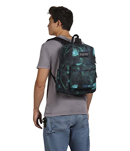 JanSport SuperBreak Plus Backpack with Padded 15-inch Laptop Sleeve and Integrated Bottle Pocket - Spacious and Durable Daypack for Work and Travel - Matrix Glitch