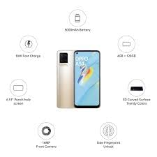 OPPO A54 CPH2239 Dual SIM 128GB ROM + 6GB RAM Factory Unlocked 4G/LTE Smartphone (Gold) - International Version