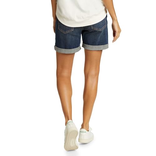 Eddie Bauer Women's Boyfriend Denim Shorts, Rinsed, 4