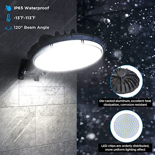 deerdance LED Barn Light, Dusk to Dawn Outdoor Lighting with 80W 10000LM 5000K Daylight, IP65 Waterproof Area Street Light for Farmhouse Barns Garage Yard Warehouse Outdoor Security Lighting