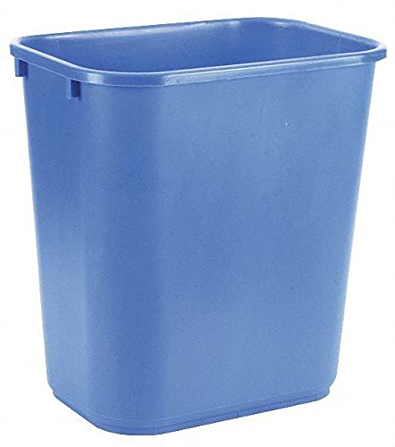 Tough Guy 7 gal Rectangular Recycling Wastebasket, Plastic, Blue - 4UAU5 Pack of - 2