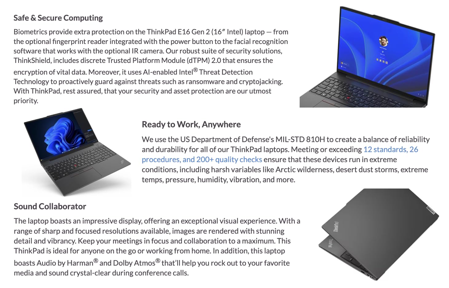 Lenovo ThinkPad E16 Gen 1 School & Business Laptop 16.0" IPS WUXGA (Intel i7-1355U, 24GB RAM, 1TB M.2 2242 SSD, Backlit KYB, FP Reader, Thunderbolt 4, WiFi 6, W11P) w/DKZ USB Port Expander