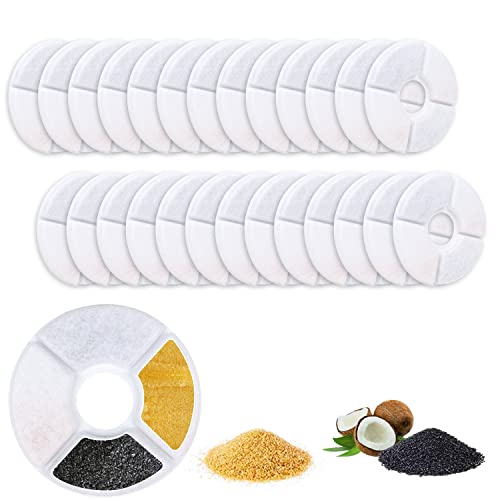 Intpro Cat Water Fountain Filter Replacement 16 Pack Automatic Flower Water Dispenser Filter Compatible With YOUTHINK ISYOUNG PEDY KOALAD HAPPYPAPA 54oz/1.6L/2L/2.4L