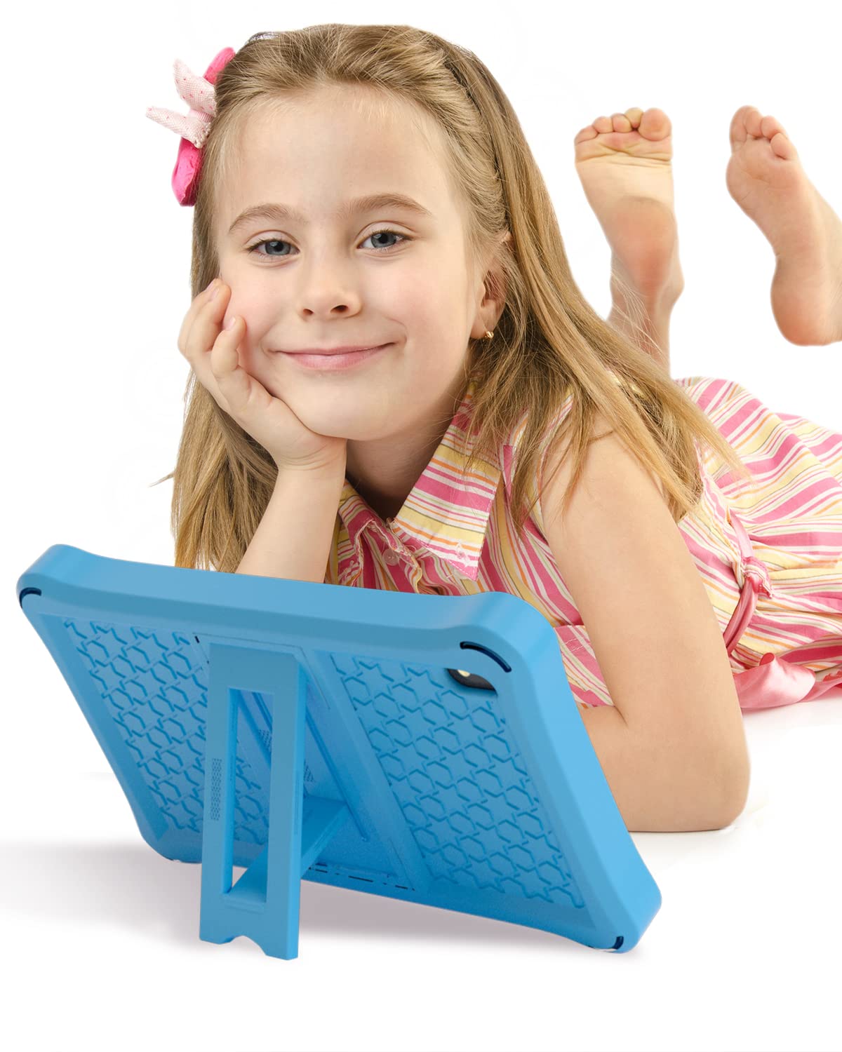 Tablet for Kids, 8 inch Kids Tablet 2GB RAM 32GB ROM Android 11 Tablets IPS Touch Screen 1280x800, Iwawa & Parent Control Toddler Tablet, WiFi, Dual Camera, 4300mAh Battery, Shockproof Case, Blue