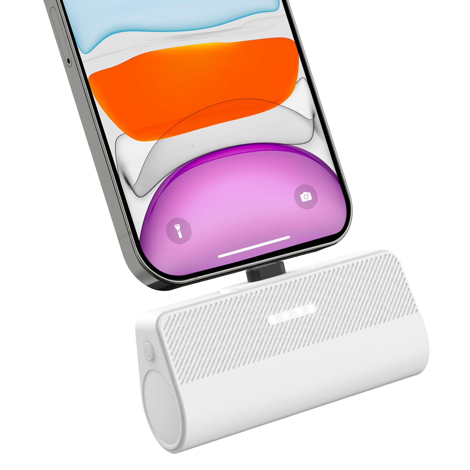 ATGIH Portable Charger for iPhone,5000mAh Ultra-Compact Fast Power Bank Compatible with iPhone 6/7/8/SE/11/XR/12/12 Pro Max/13/13 Pro Max/14/14 Pro Max/14 Plus/iPad SeriesοΌWhiteοΌ