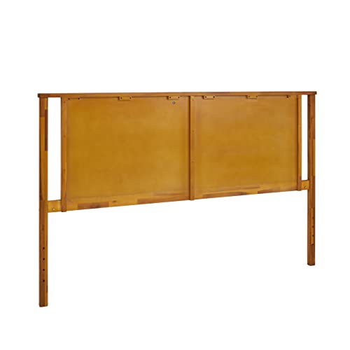Bme Vivian Headboard ONLY, Rustic & Scandinavian Style with Solid Acacia Wood, Easy Assembly, King, Rustic Golden Brown