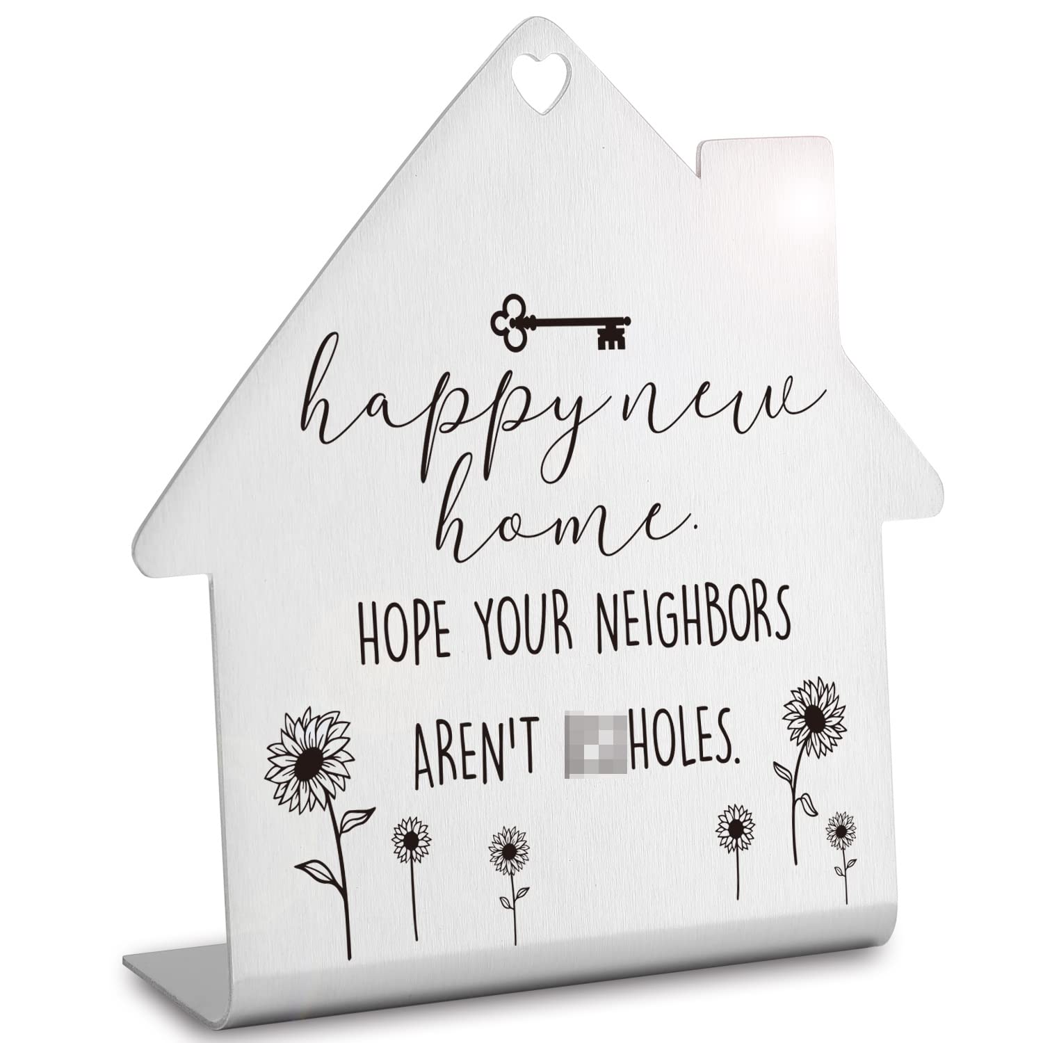 Funny Housewarming Gifts for Women, Men, Couple, Cute House Warming Gifts New Home, Humorous long distance friends New Apartment Home Office Desk Table Shelf Laugh Sign Decor hds4