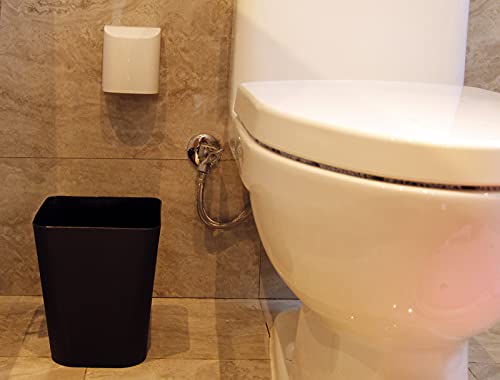XIAOXG 6 Liter / 1.6 Gallon Small Trash Can Wastebasket for Kitchen Office Bathroom(White and Black)