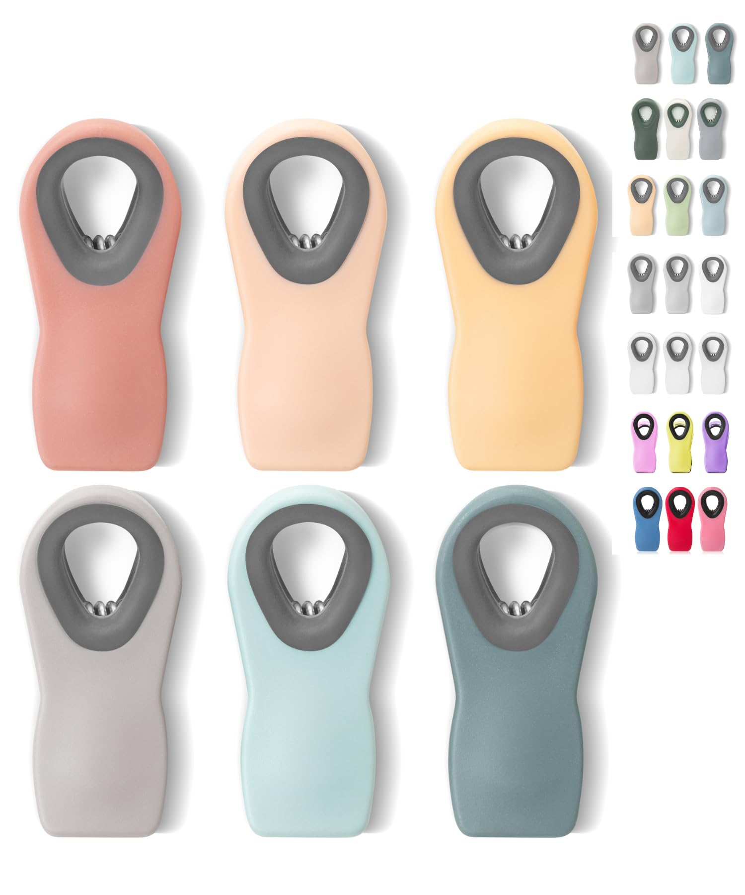 Mr. Pen- Magnetic Chip Clips, 6 Pack, Muted Morandi Chip Clips, Bag Clips, Food Clips, Bag Clips for Food, Chip Bag Clip, Chip Clips Magnetic, Chip Bag Clips, Clips for Food Packages, Kitchen Clips
