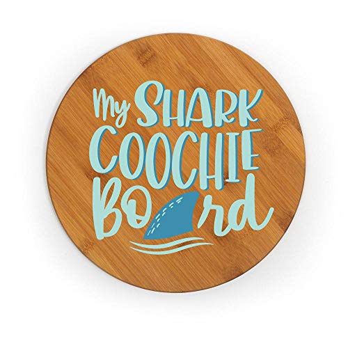 My Shark Coochie Board Charcuterie Bamboo Cutting Board 11.75"