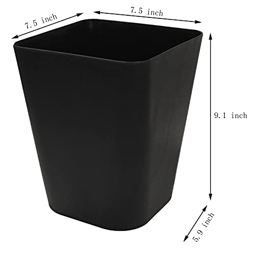 XIAOXG 6 Liter / 1.6 Gallon Small Trash Can Wastebasket for Kitchen Office Bathroom(White and Black)
