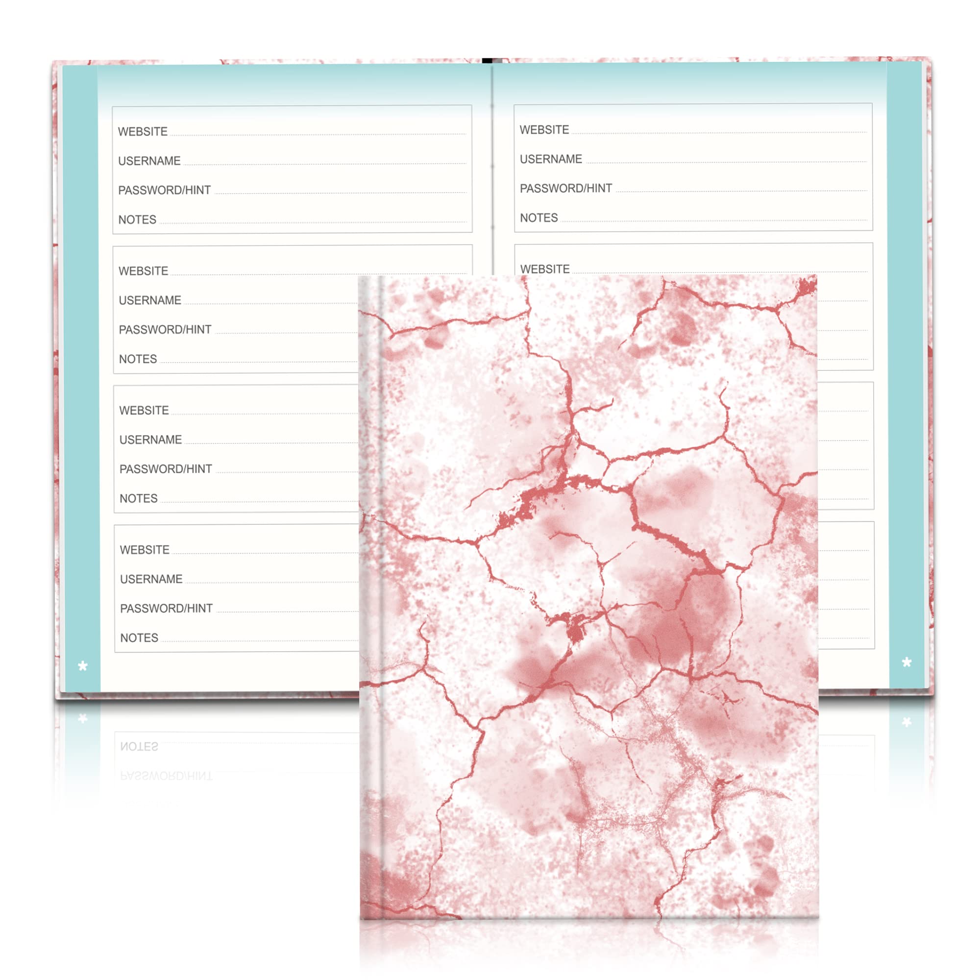 Artake Password Book with Alphabetical Tabs, Password Keeper Internet Address and Password Organizer Logbook, Hardcover Password Notebook, Pocket Address Book for Home Office,160 Pages (4.4" x 6.2")