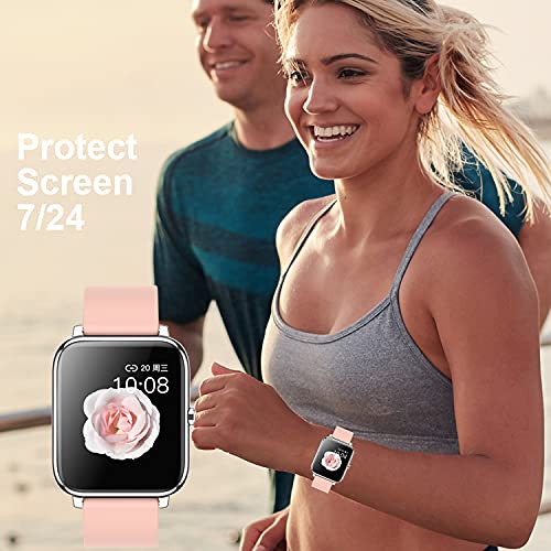 smaate 3D Screen Protector for P22, Compatible with Smartwatch P22 Donerton Popglory CanMixs Kalinco 1.4β, WZWNEER BANLVS DXPICR Y20GT 1.7β, Dirrelo Fitpolo GT01 1.55β, Curved Edge Full Coverage