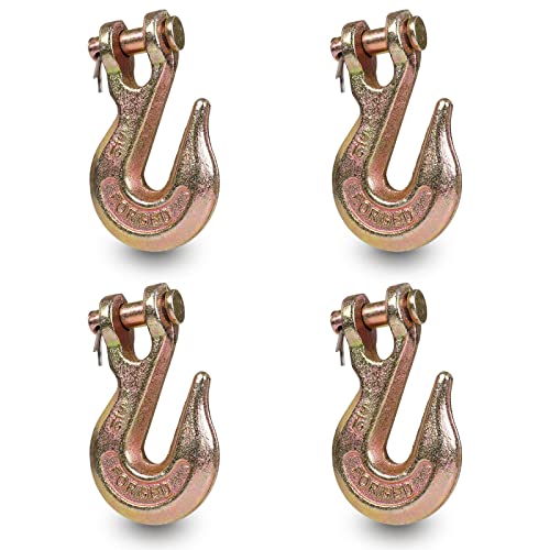Towmavin 5/16"Clevis Hook(4Pack) Pin Clevis Rigging Tow Transport Truck Trailer Hook 5400 Lbs Working Load Limit