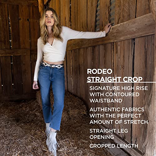 Wrangler Women's High-Rise Rodeo Straight Leg Crop Jean Starcrossed8