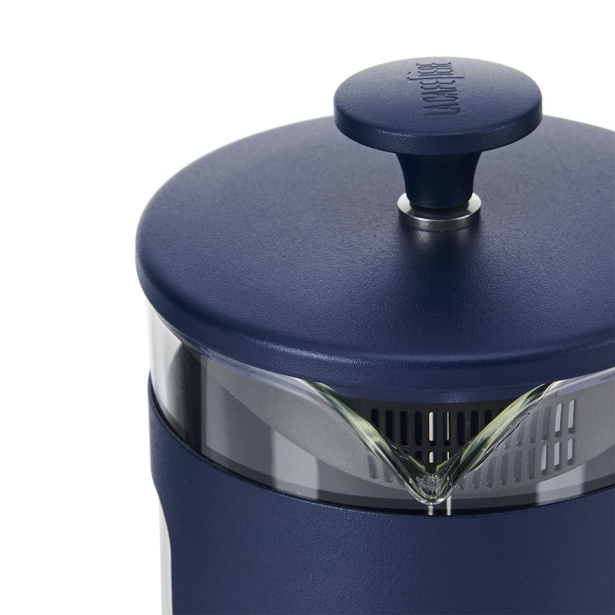 La Cafetière Pisa Cafetière, 8-Cup/1L, Heat-Resistant Borosilicate Glass and Stainless Steel with Easy-Grip Plunger, Large French Press Coffee Maker for Loose Tea and Ground Coffee, Navy
