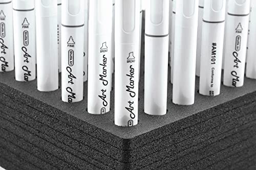 Polar Whale 2 Art Marker Storage Tray Organizers Pen Pencil Brush Storage Design Stand Supply Horizontal Storage Non-Scratch Non-Rattle Washable Compatible with Copic and More Each Holds 144