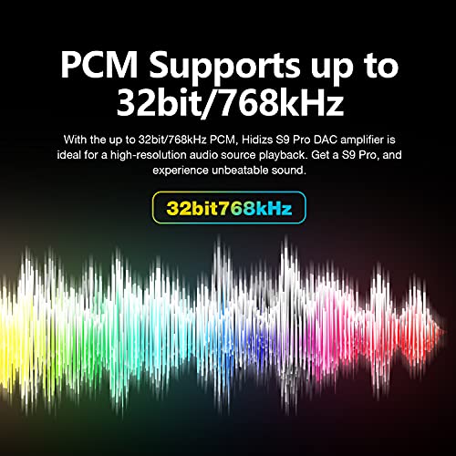 HIDIZS S9 PRO Balanced & Single-Ended Mini HiFi DAC & AMP, 768kHz/32Bit, DSD512 Portable Audio Decoding Amplifier for iPhone iPod Android PC with Windows/Mac OS/iOS/iPad OS System (Silver)
