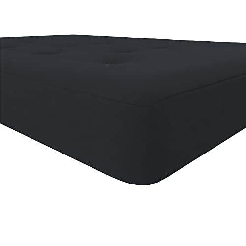 DHP Trule 8-Inch Spring Coil Futon Mattress, Microfiber, Full, Blue Gray