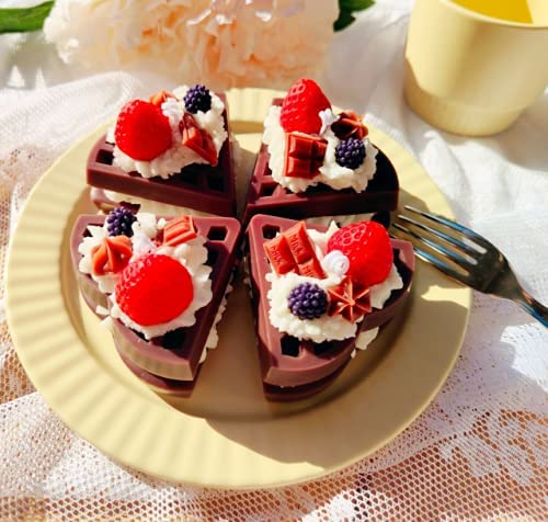 Waffle Cake Shaped Decorative Chocolate Scented Candle Romantic Home Fragrance Candles Birthday
