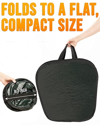 Foxelli Collapsible Trash Can - 46 Gallon Pop Up Trash Can for Camping, Yard, Garden, Lawn & Leaf Waste Bag, Foldable Camping Recycle Bin