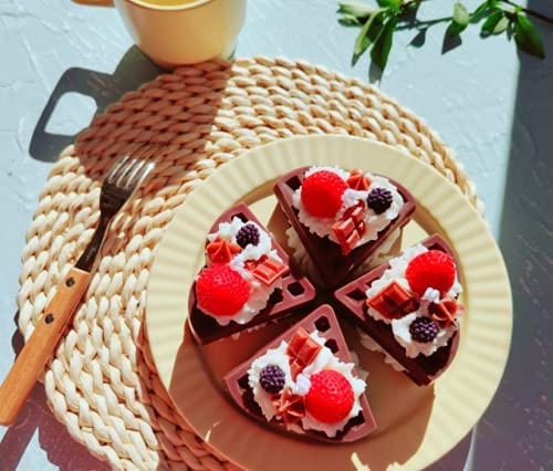 Waffle Cake Shaped Decorative Chocolate Scented Candle Romantic Home Fragrance Candles Birthday