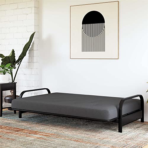 DHP Trule 6-Inch Bonnell Coil Futon Mattress, Microfiber, Full, Dark Gray