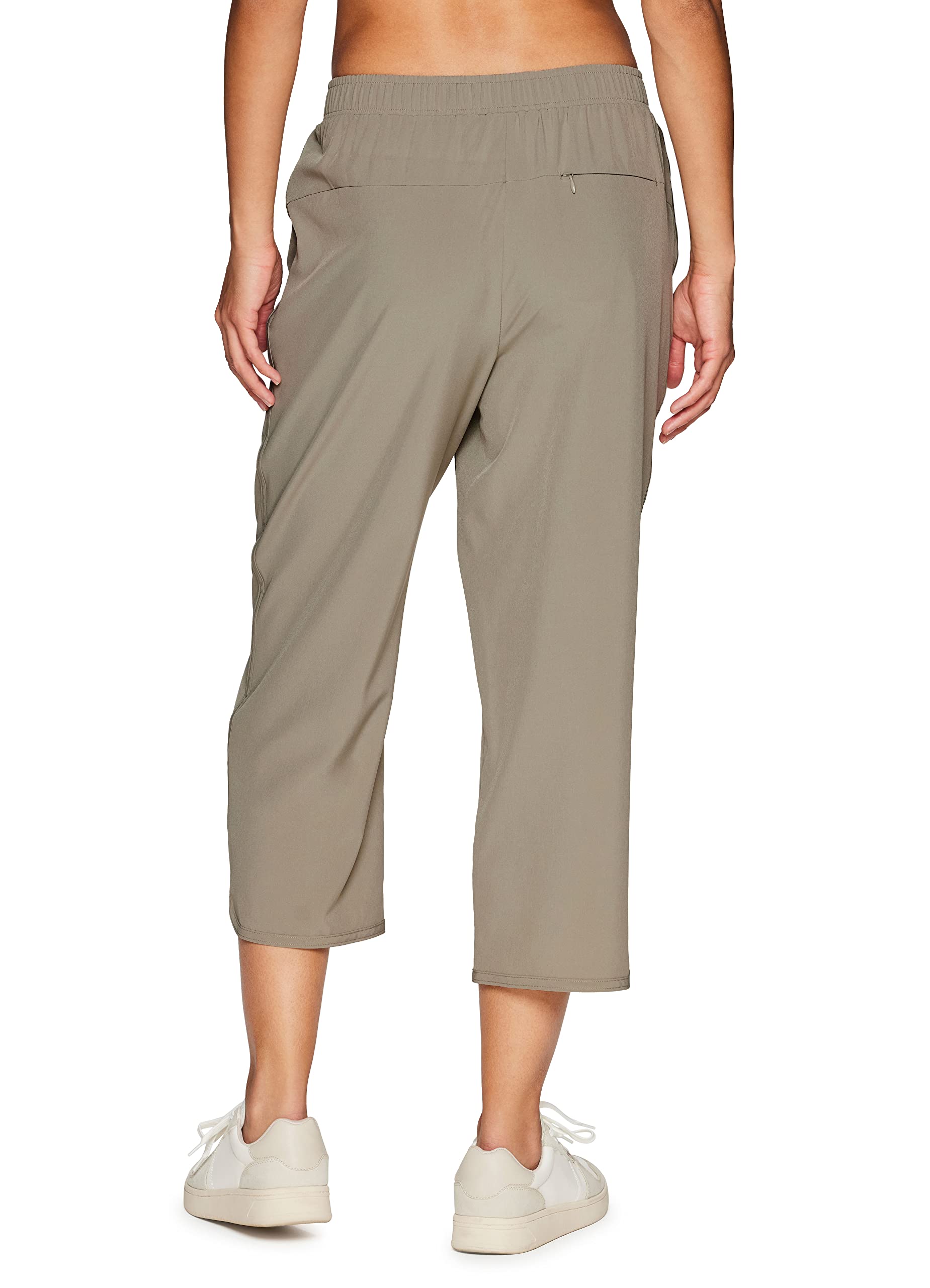 RBX Women's Lightweight Quick Dry Relaxed Cropped Woven Pant Capri Smoke Sage S