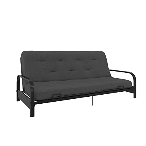 DHP Trule 6-Inch Bonnell Coil Futon Mattress, Microfiber, Full, Dark Gray