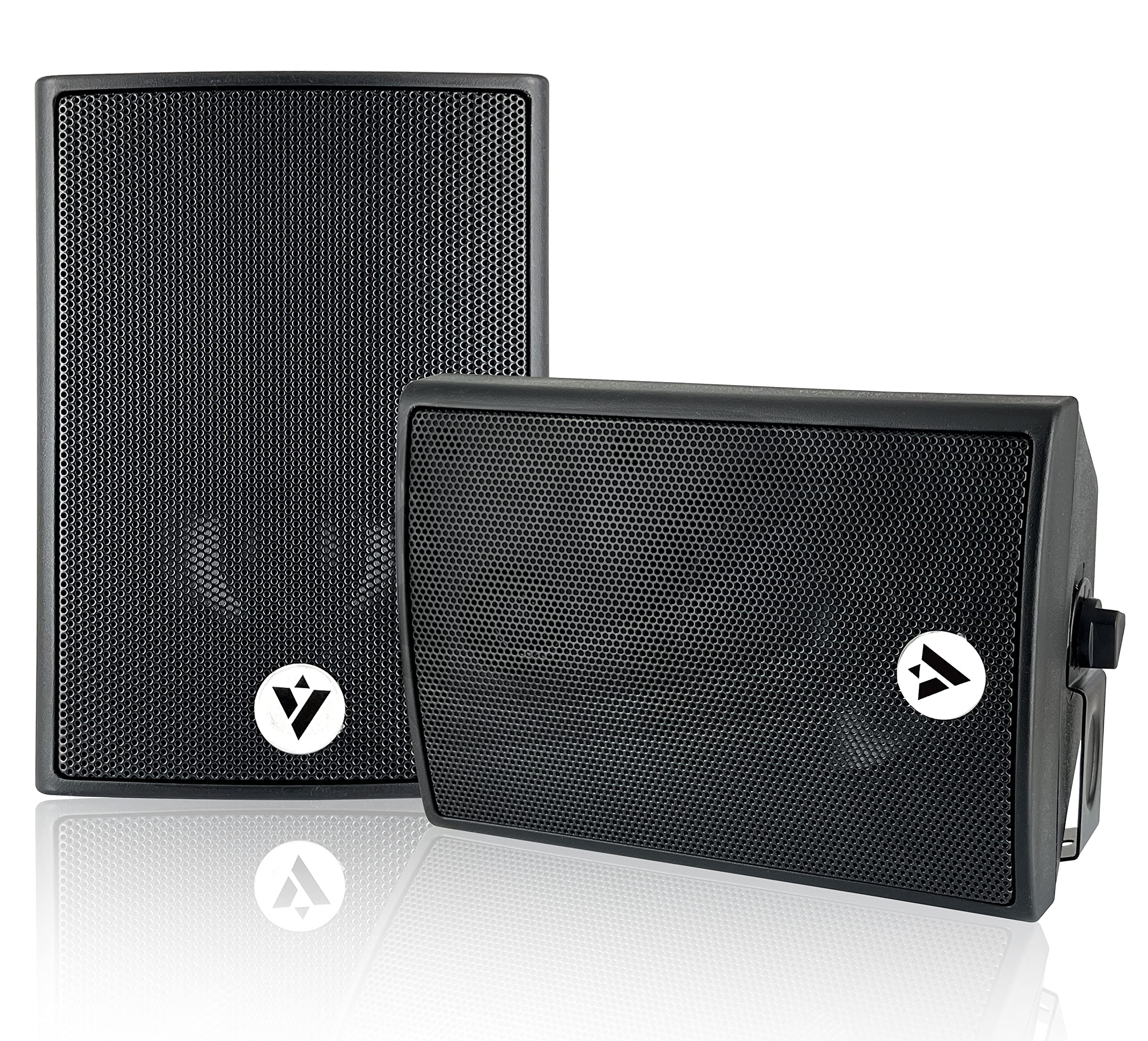 VOYZ 2-Way Wall Mounted Speakers for Indoor and Outdoor Fun - High Performance 100-Watt Loudspeakers with 4" Polypropylene Cone Woofer for Sleek Sound - Ideal Wired Speakers for Outdoor & Home Theater