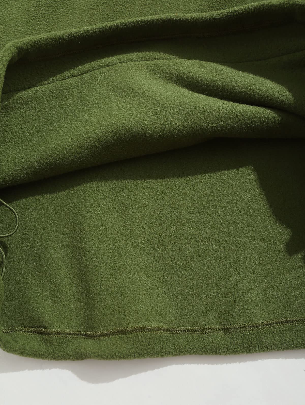 ZAFUL Men's Fluffy Polar Fleece Sweatshirt NEW YORK Embroidery Colorblock Half Zip Unisex Hoodie Deep Green M