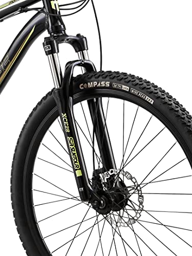Mongoose Montana Sport Men and Women Mountain Bike, 21-Speed Drivetrain with Trigger Shifters, 27.5-Inch Wheels, 17-Inch Medium Frame, Black