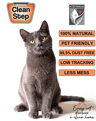 Jadawa Clean Step All Natural Cat Litter, Maximum Clumping Litter, 99.5% Dust Free (9.3 lb, Extreme-Activated Carbon)