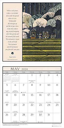 Now and Zen 2024 Wall Calendar: Contemporary Japanese Prints by Ray Morimura | 12" x 24" Open | Amber Lotus Publishing