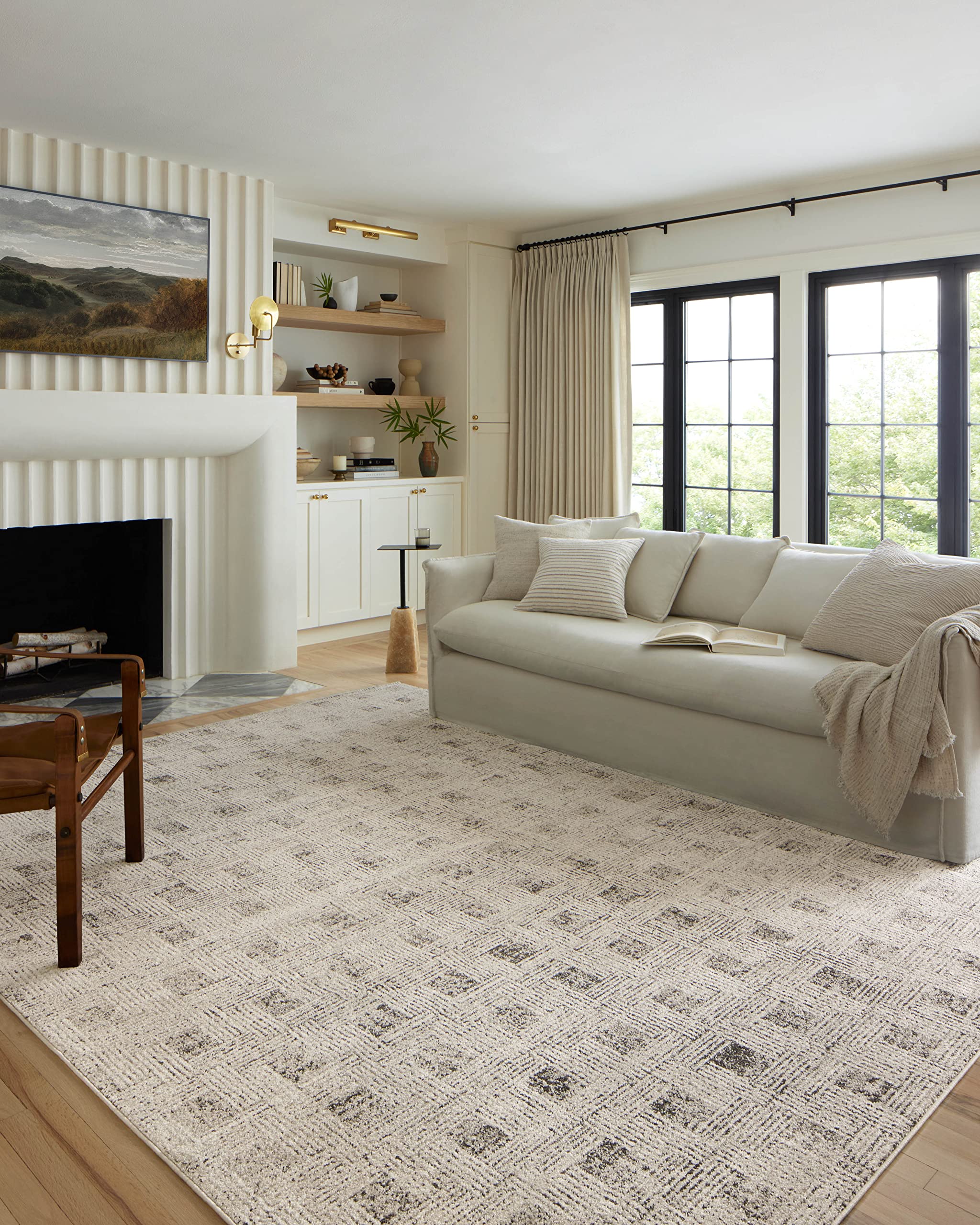 Loloi II Kamala Collection KAM-01 Grey/Graphite 2'-7" x 12'-0" Runner Rug