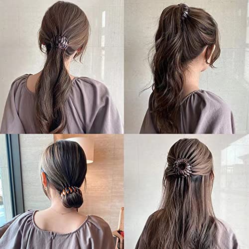 Pureadee 7PCS Bird Nest Magic Hair Clip, Hair Holder - Includes 7 Pastel Plastic Resin Material, Geometric Design, Anti-Skid, Compatible with Thin Hair for Special Occasions