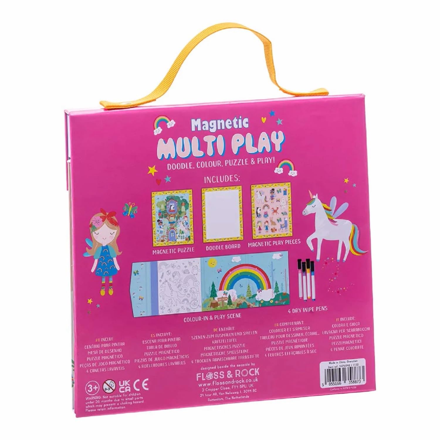 Floss & Rock Rainbow Fairy Magnetic Multi Doodle, Colour, Puzzle and Play Kids Multi Games