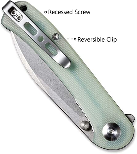 SENCUT Scepter Flipper Pocket Knife, Lightweight Liner Lock Cuibourtia Wood Hanle Folding Knives With Reversible Pocket Clip For EDC Outdoor Indoor SA03H (Cuibourtia Woo)