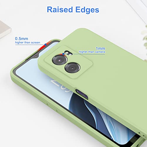 Foluu Silicone Case for OnePlus Nord N300, Liquid Gel Rubber Bumper Case with Soft Microfiber Lining Cushion Slim Hard Shell Shockproof Protective Cover for OnePlus Nord N300 5G 2022 (Green)