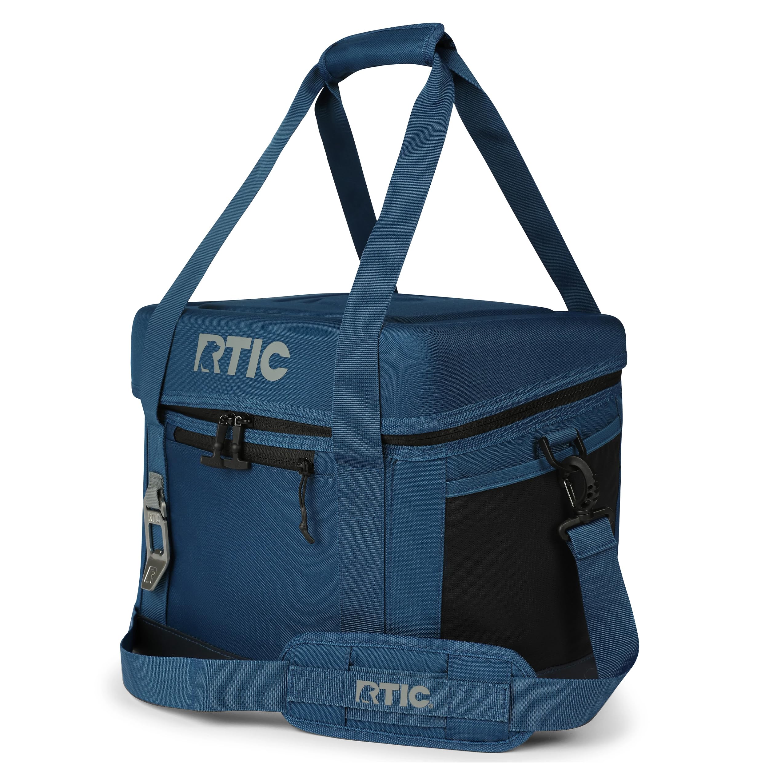 RTIC 28 Can Everyday Cooler, Soft Sided Portable Insulated Cooling for Lunch, Beach, Drink, Beverage, Travel, Camping, Picnic, for Men and Women, Navy