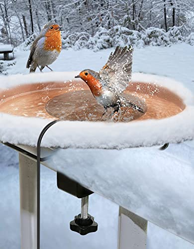 Bird Bath De Icer: for Outdoors in Winter, 6 Ft Cord, 60W Thermostatic Control Overheat Automatic Pause, Deicer for Bird Bath, Squirrel,Hummingbird Etc