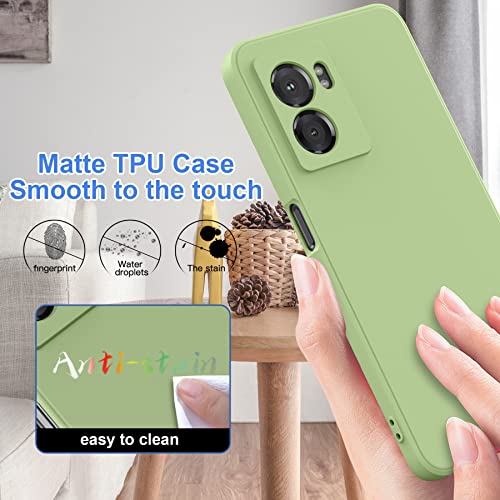 Foluu Silicone Case for OnePlus Nord N300, Liquid Gel Rubber Bumper Case with Soft Microfiber Lining Cushion Slim Hard Shell Shockproof Protective Cover for OnePlus Nord N300 5G 2022 (Green)