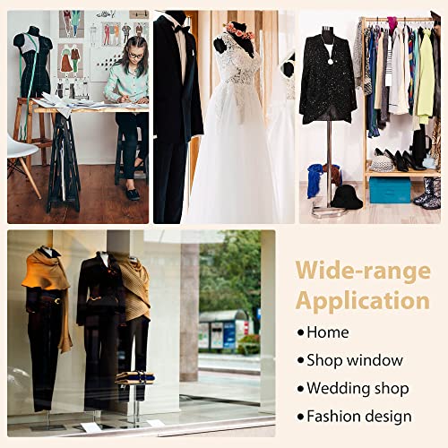4-Packs Female Mannequin Body Set, 27 inches Height Hanging Mannequin Torso with Hook Plastic Half Dress Form for Clothing, Accessories, Shirt Display (White)