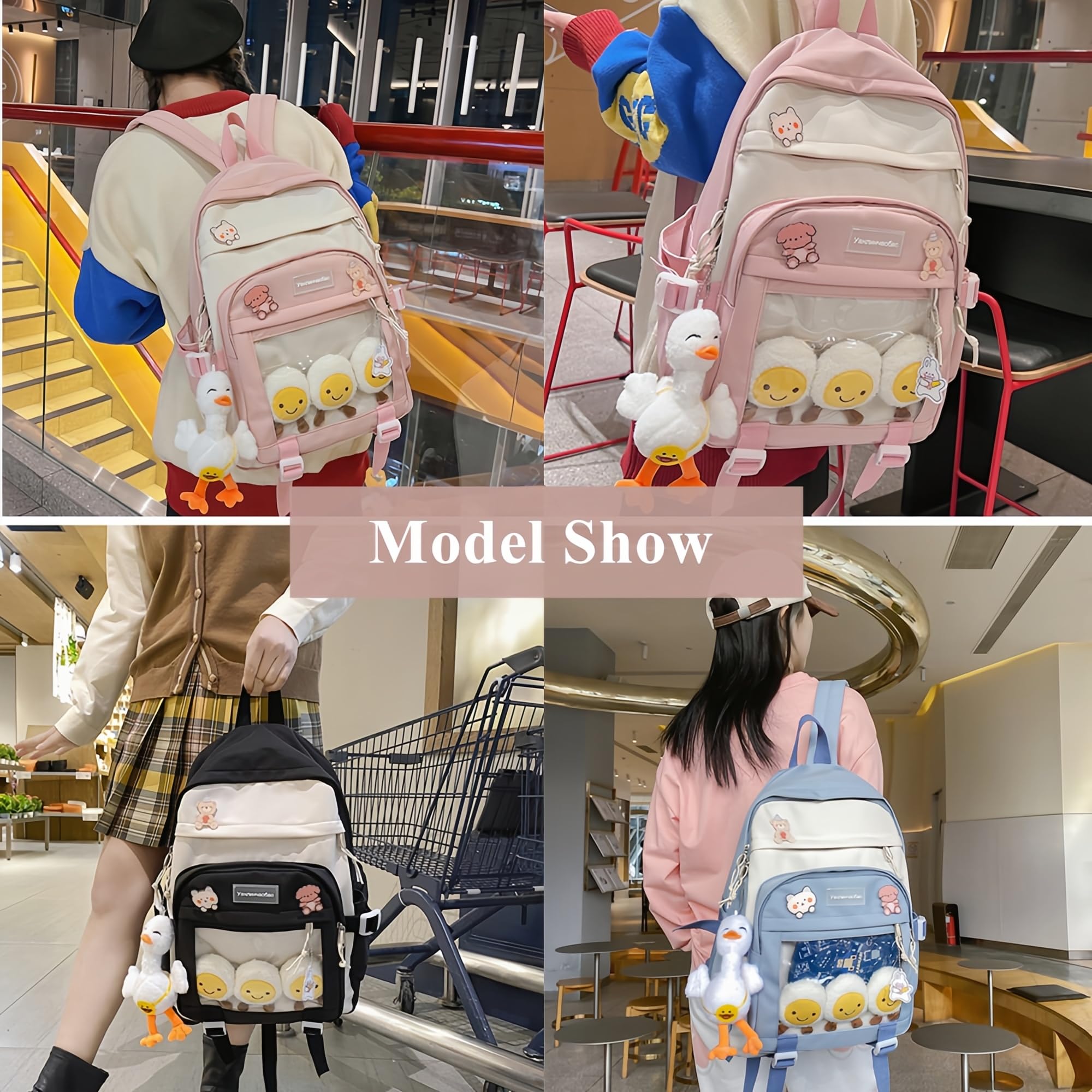 Girls Backpack Kawaii Girls School Bag Cute Kids Backpack for Elementary Student Casual Day pack for Teen