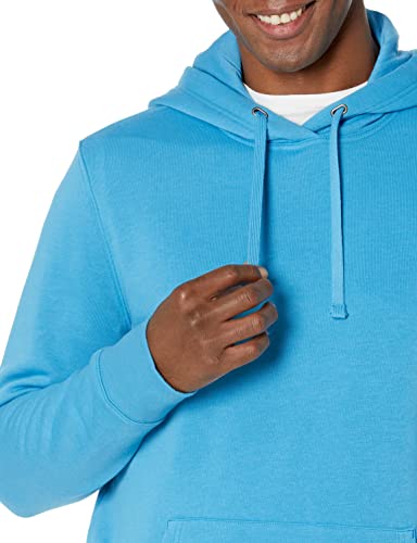 Amazon Essentials Men's Lightweight Long-Sleeve French Terry Hoodie, Turquoise Blue, Medium