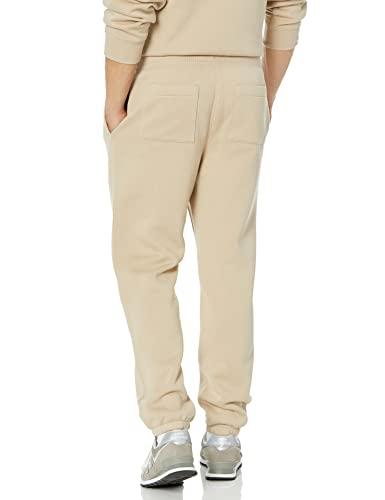 Amazon Essentials Relaxed-Fit Sweatpants for Men - Closed-Bottom, Big & Tall Options, Tan, Medium