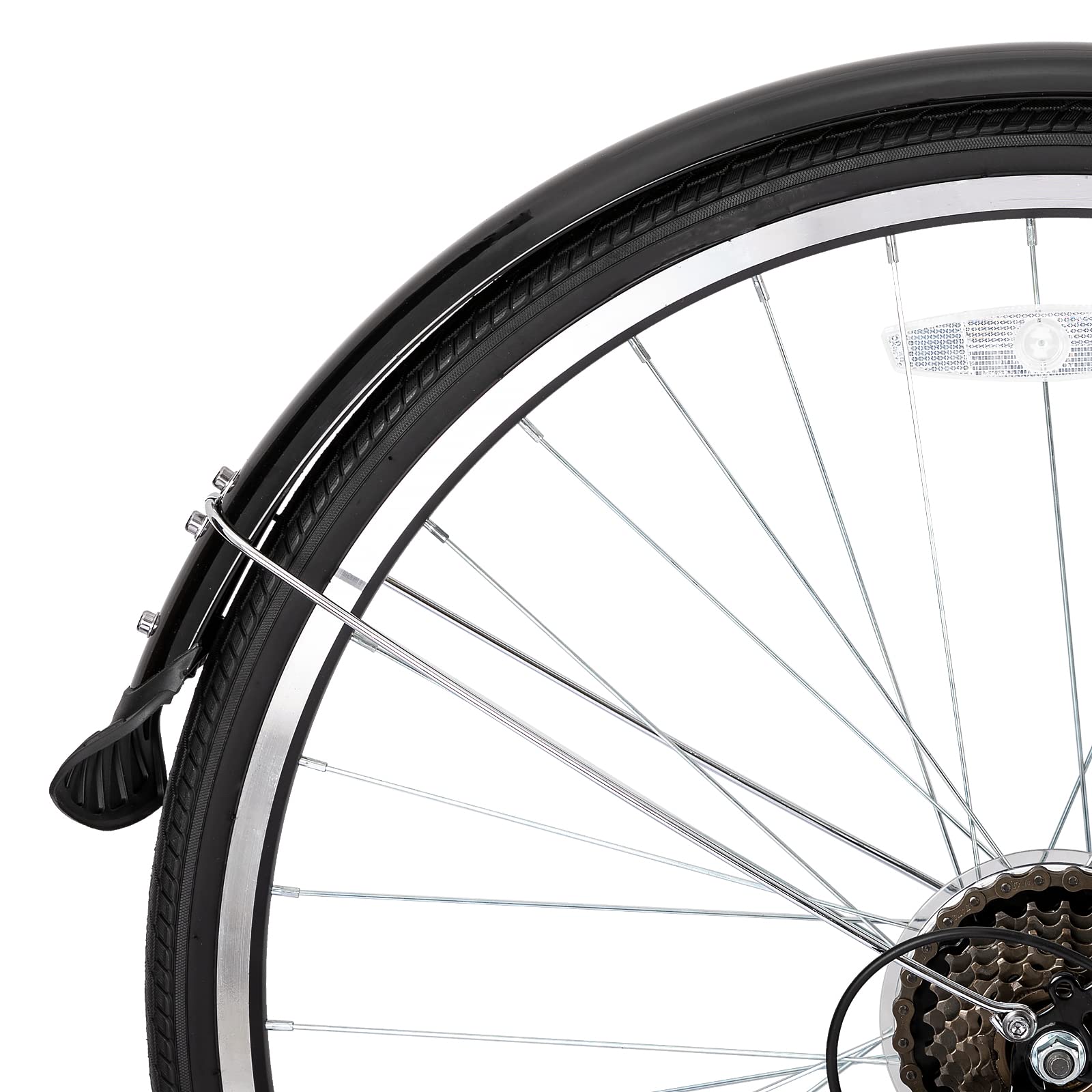 HH HILAND 700C Hybrid Bike, Step-Through or Step-Over Frame Commuter City Bike, 7 speeds Cruiser Bicycle for Men Women